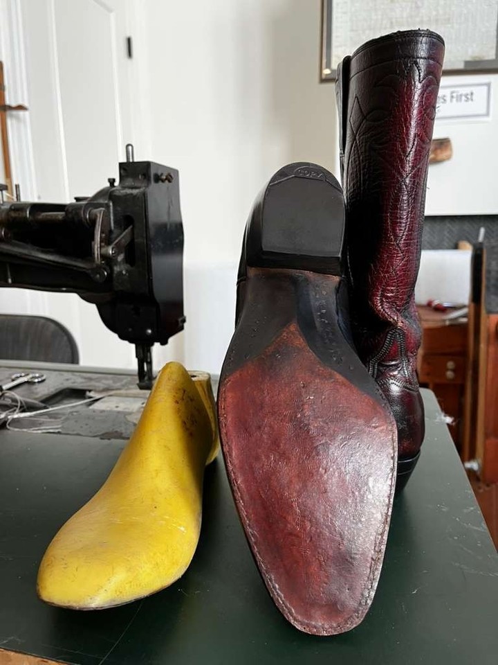 Lucchese boots restored by Roberto Herrera Bootmaker in san jose CA ...