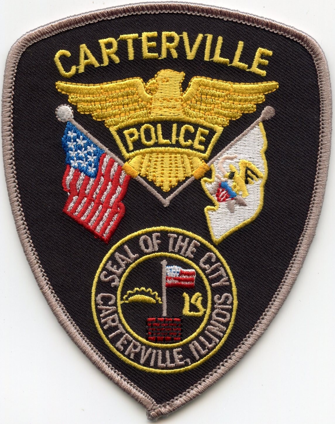 CARTERVILLE ILLINOIS State Flag POLICE PATCH | eBay