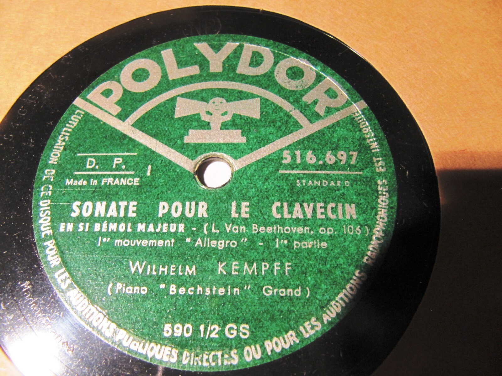 1936 WILHELM KEMPFF PIANO Beethoven HAMMERKLAVIER Sonata Op 106 POLYDOR ...