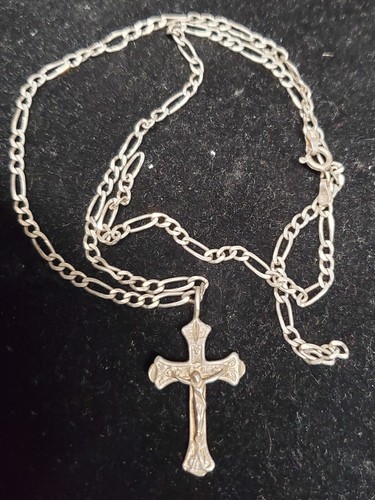 Beautiful Vintage 925 Silver Holy Cross Marked Link Chain | eBay