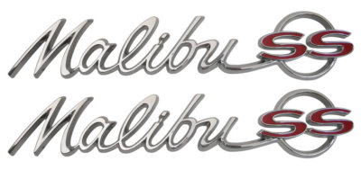 1964 Chevelle Malibu SS Quarter Panel Script Malibu SS Emblem Pair | eBay