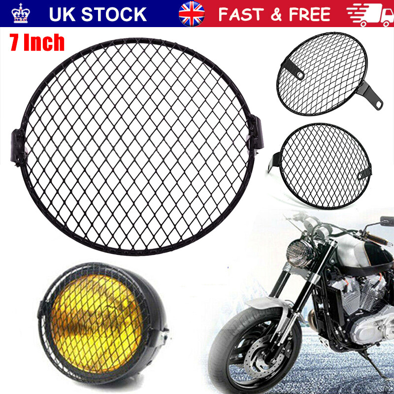 Motorcycle Headlight Mask Side Mount Headlight Mesh Grill | Motorcycle