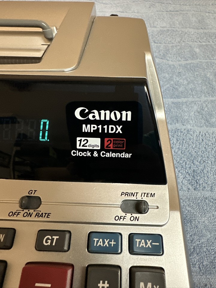 Canon MP11DX 12 Digits 2-Color Print Desktop Printing Calculator SHIPS ...