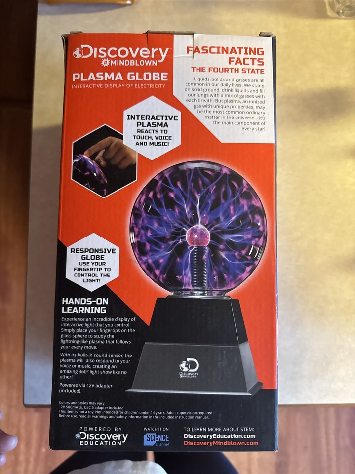 Discovery Mindblown Plasma Globe Interactive Display Of Electricity. | eBay