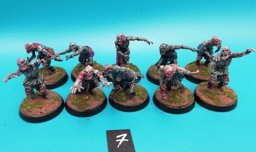 10 x Well Painted Zombies - Warhammer Undead Ghouls D&D Mantic RPG 28mm ...