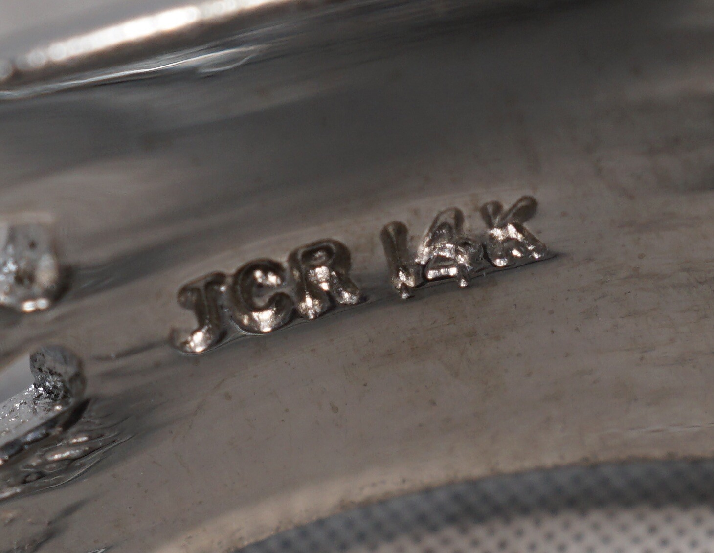 John C. Rinker JCR 18K White Gold Diamond Pink Topaz Floral Ring | eBay