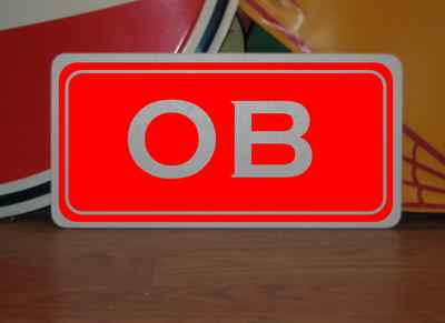 RED OB Out of Bounds stake Sign 4 Golf Course Country Club or Driving ...