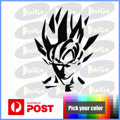Dragon ball Goku wall car window DIY sticker decal design multi color ...