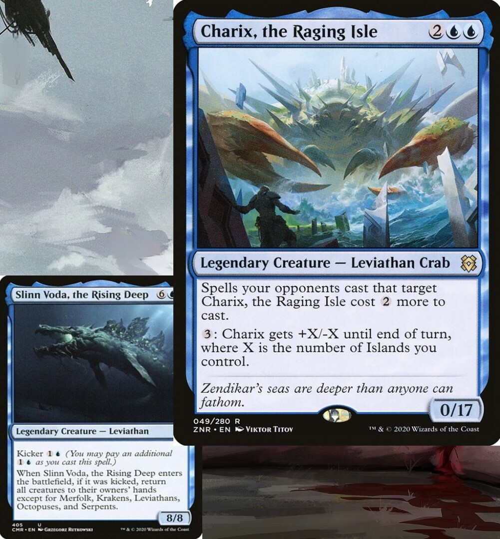 Charix, the Raging Isle Commander Deck SEA CREATURES BLUE EDH MTG Ready ...