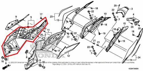 Honda CB300F CB 300 F Right Side Cover Assembly Black OEM | 83505K33700 ...