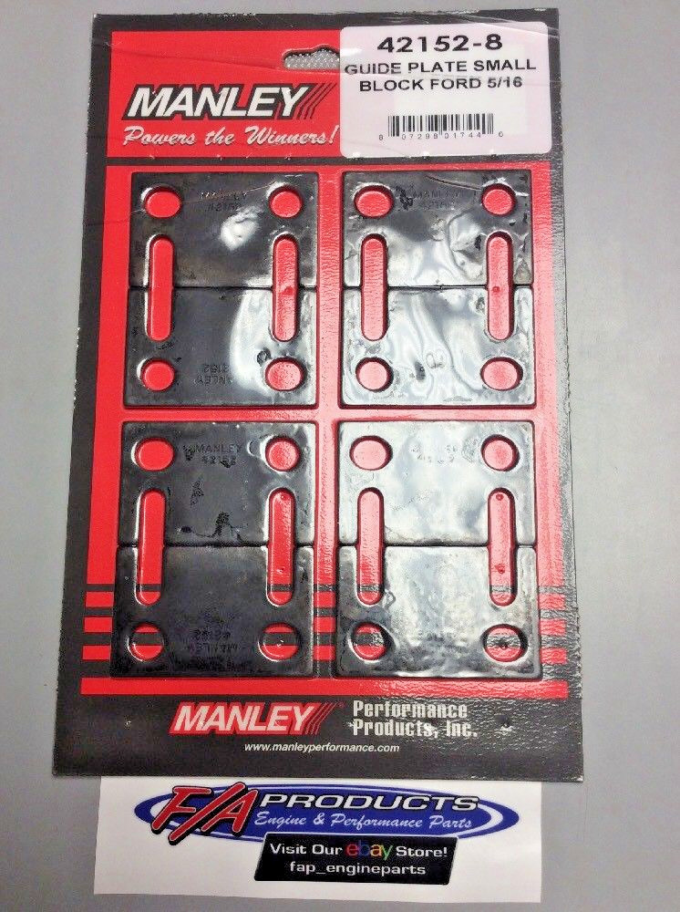 Ford 289 302 351W 5/16" Push Rod Guide Plate Set Of 8 Manley 42152-8 | eBay