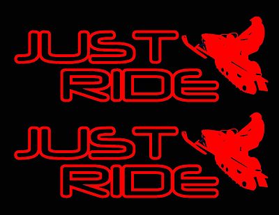 SNOWMOBILE JUST RIDE DECAL STICKER PACK SLED SNOW MOBILE MACHINE SKI | eBay