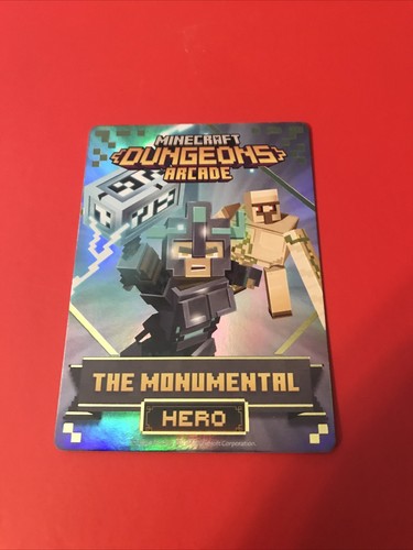 Minecraft Dungeons Arcade Series 4 (#117 Hero: The Monumental) FOIL ...