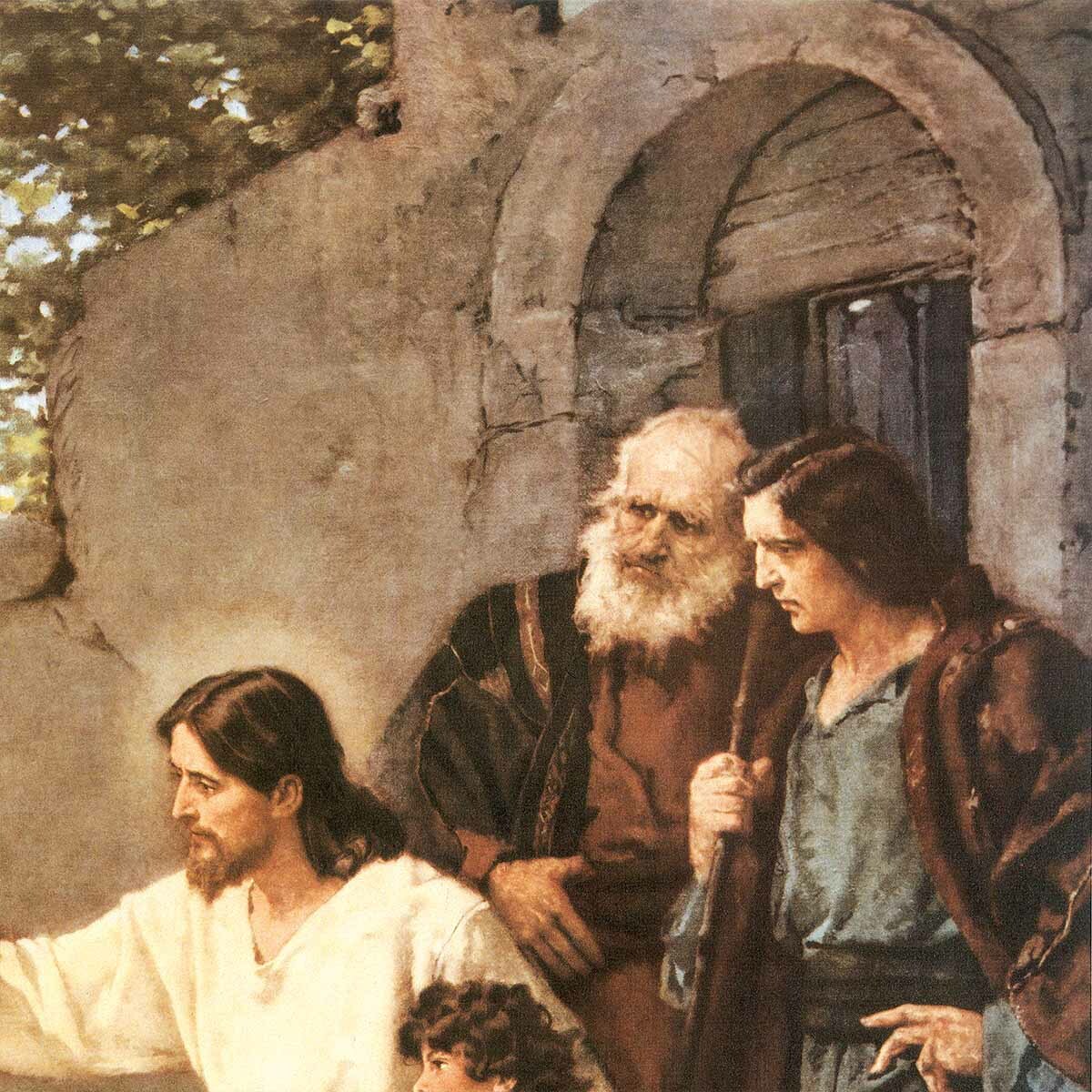 32W"x24H" CHRIST BLESSING THE CHILDREN by HERMANN CLEMENTZ - JESUS LORD ...