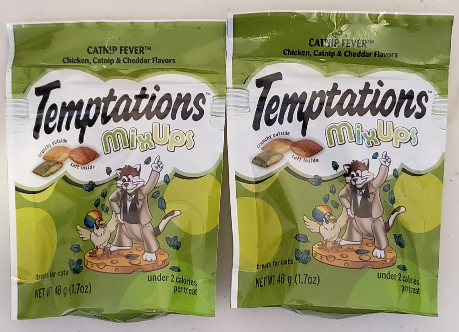 SET OF 2 Catnip Fever Temptations Mix Up Cat Treats Chicken Catnip ...