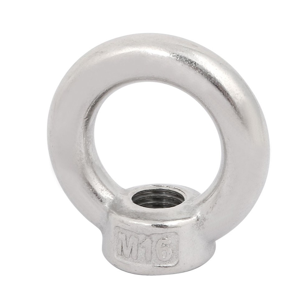 M16 Female Thread 316 Stainless Steel Ring Shaped Lifting Eye Bolt Nut ...