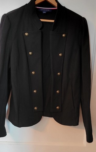 Tommy Hilfiger Blazer Navy Blue Military Band Jacket Women's Large ...