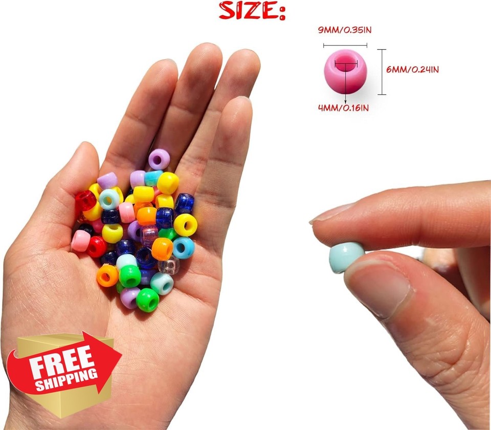 Yellow Pony Beads Bulk 1100 Pcs for Jewelry Making Crafts | eBay