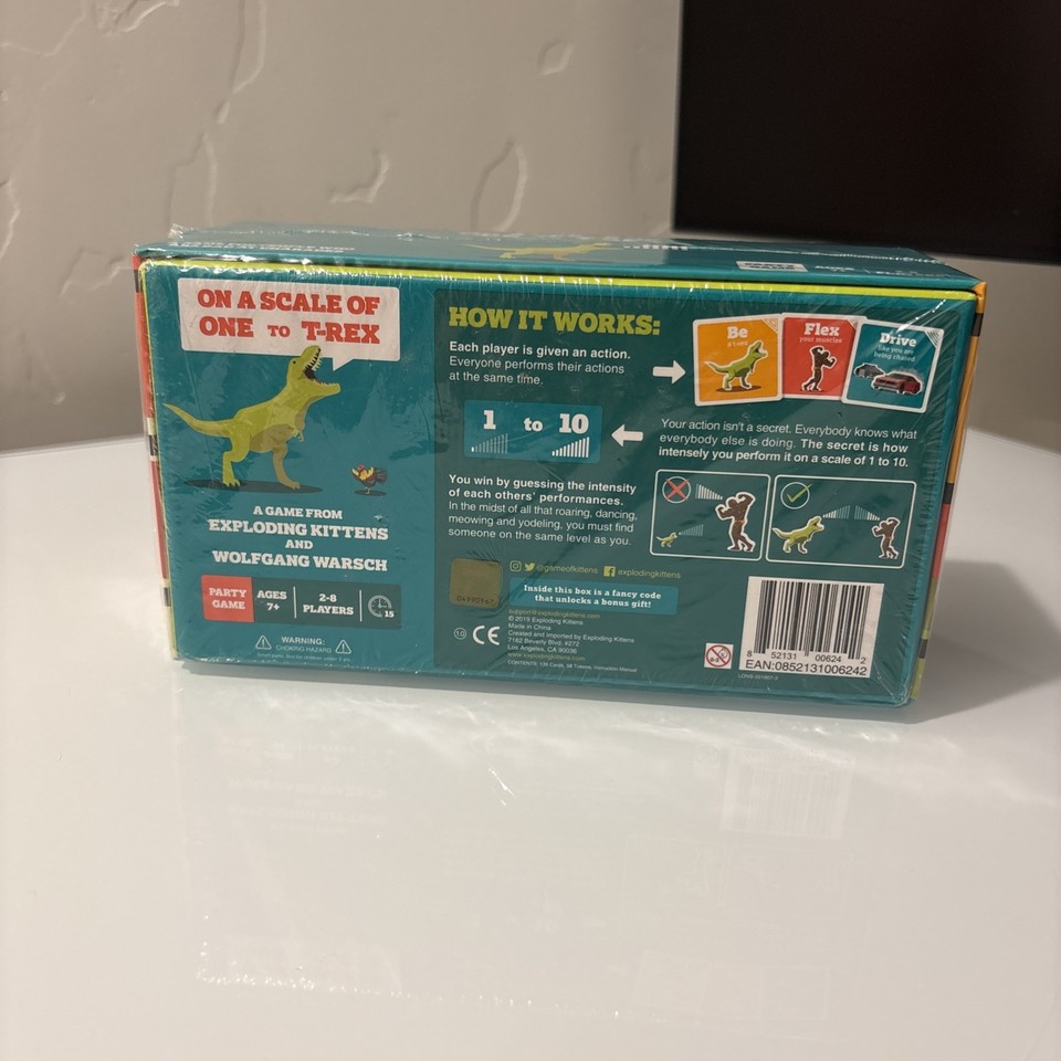 On a Scale of One to T-Rex Board Game - Exploding Kittens (2019) New ...