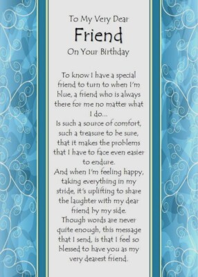 NEW To A Very Dear Friend On Your Birthday A5 Card Friendship Love | eBay
