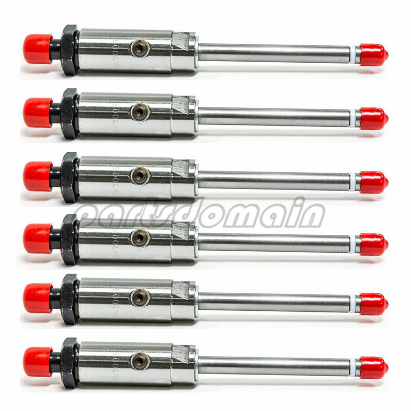 Set of 6 Fuel Injectors Pencil Nozzle For Caterpillar Cat 3304 3306 ...
