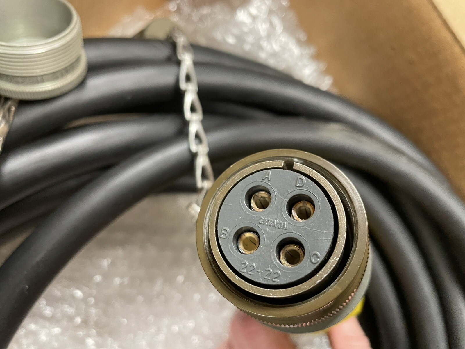 40' MILITARY Radio Generator POWER CABLE 600v 354D191G02 4 pin Cannon ...