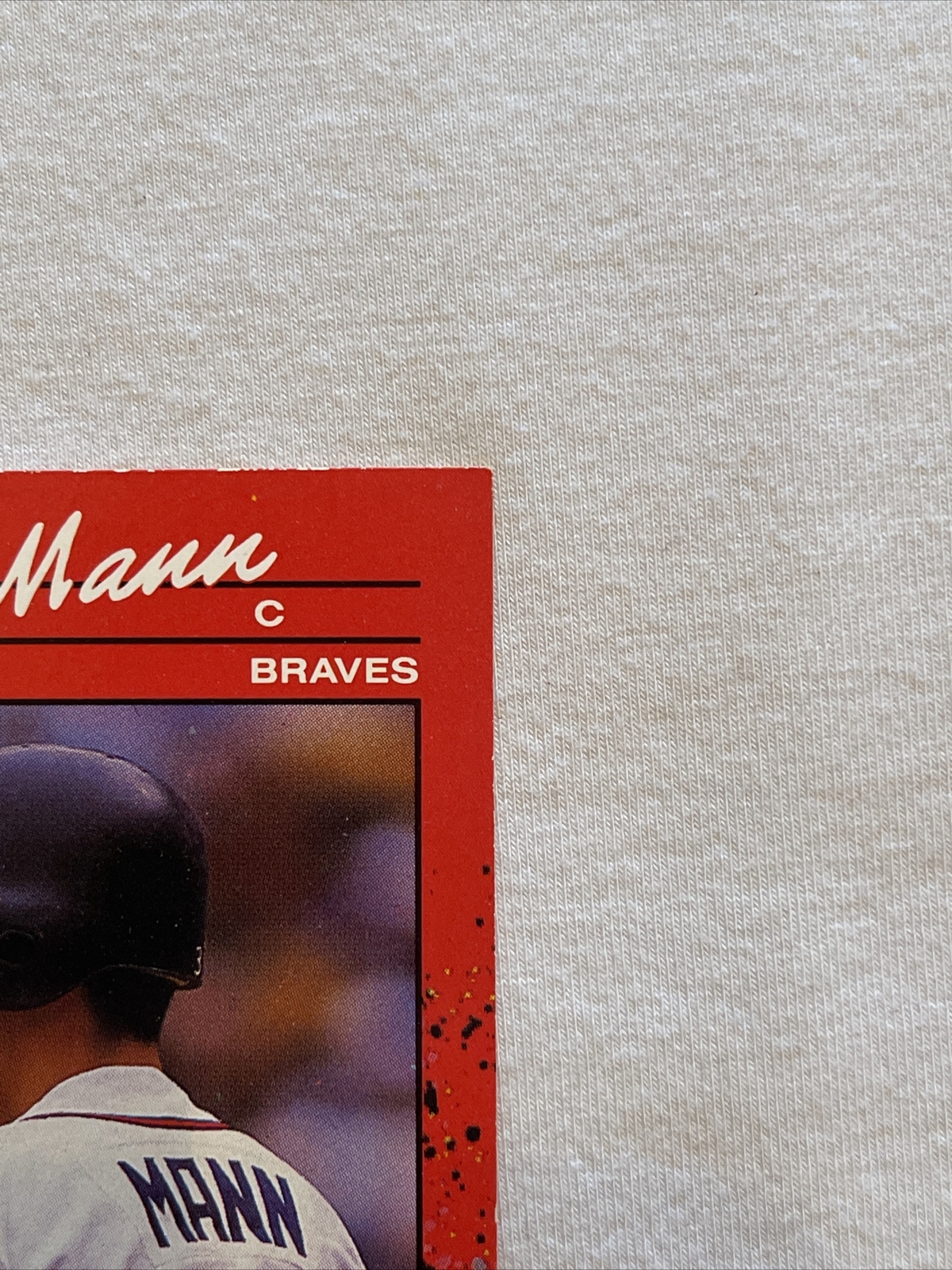 KELLY MANN 1990 DONRUSS ERROR BASEBALL CARD RATED ROOKIE...MISSING DOT ...