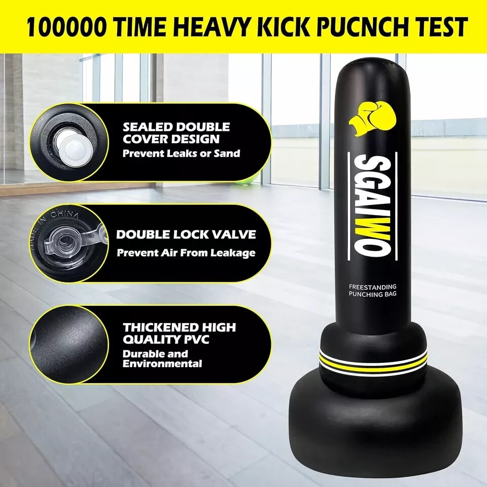 Heavy Punching Bag Boxing Free Standing Fitness MMA Fitness Training ...
