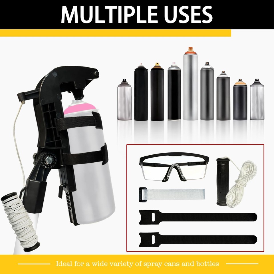 Spray Can Extension Pole Adapter, Long Range Spray Can Trigger Handle ...