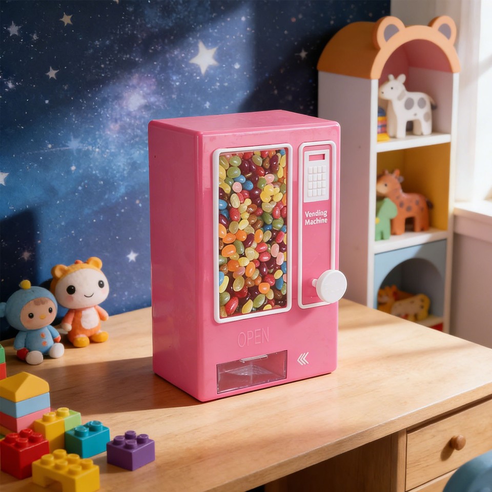 Bright Roseate Candy Dispenser Compact Cute Vending Machine Fun ...