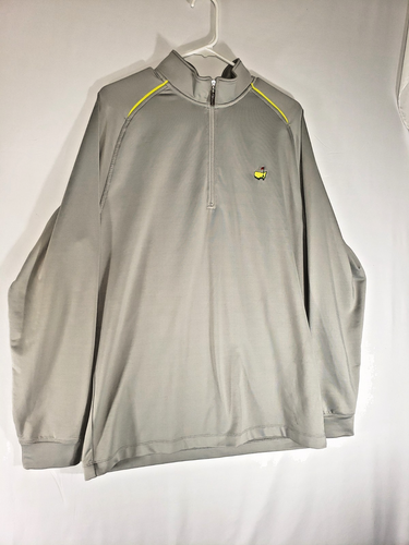 Masters Tech Jacket Men's Large Gray Augusta 1/4 Zip Golf Pullover ...
