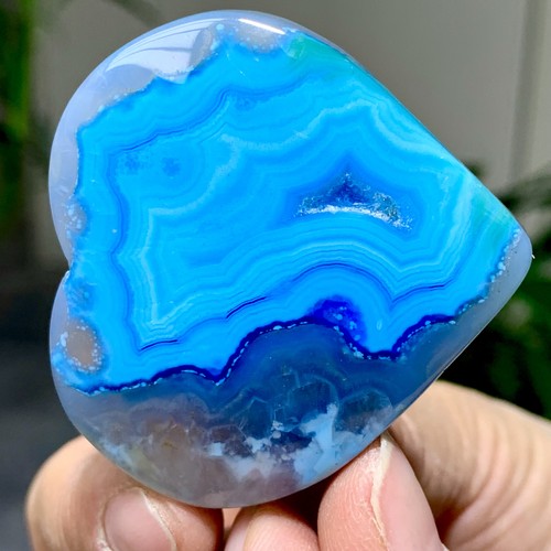 54G Natural Blue striped agate Crystal Chunks Free Shape Mineral ...