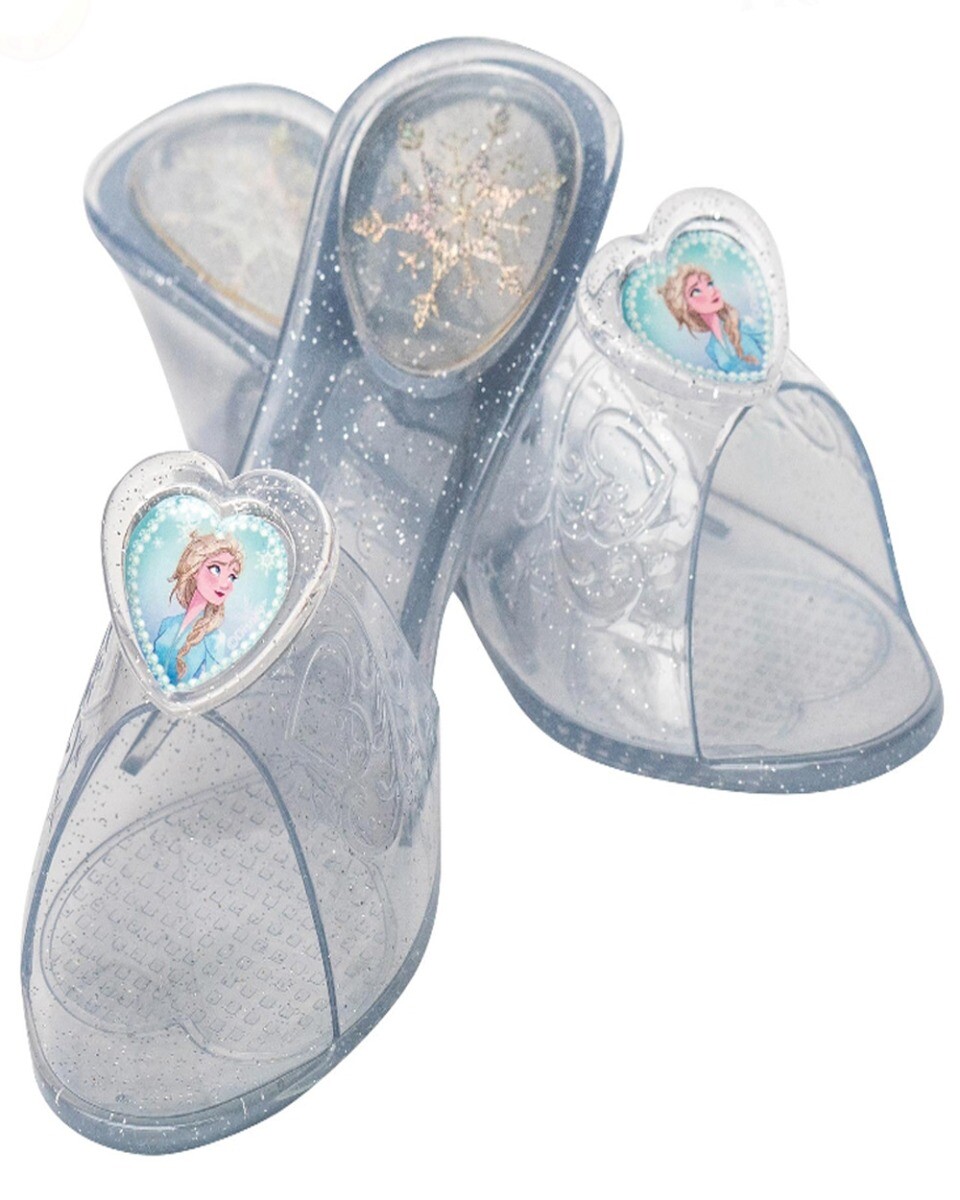 AC934 Frozen 2 Jelly Shoes Elsa Sparkle Snow Slippers Costume Party ...