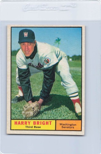 1961 Topps #447 Harry Bright Senators NM *DA-C5785 | eBay
