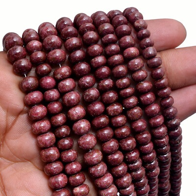 A&M Women Orange Smooth Rondelle Thulite Strand Length-10" | eBay Australia