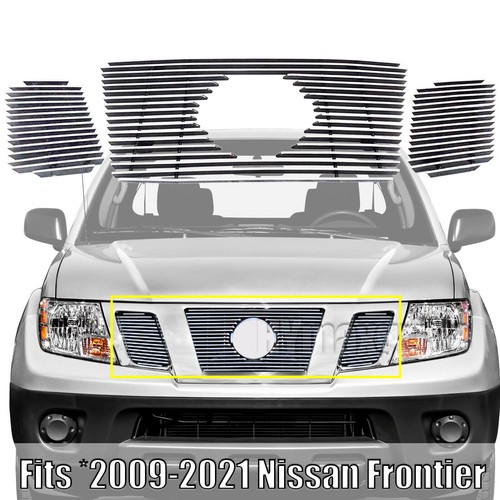 Front Billet Grille Fits 2009-2021 Nissan Frontier Main Upper Grill ...