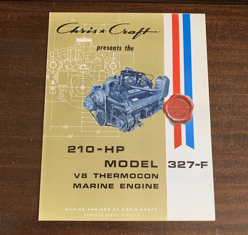 NOS 1960s Chris Craft 210-HP Model 327-F V8 Thermocon Marine Engine ...