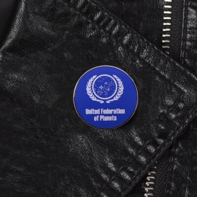 STAR TREK..."UNITED FEDERATION OF PLANETS" LOGO (UFP) LAPEL PIN ...