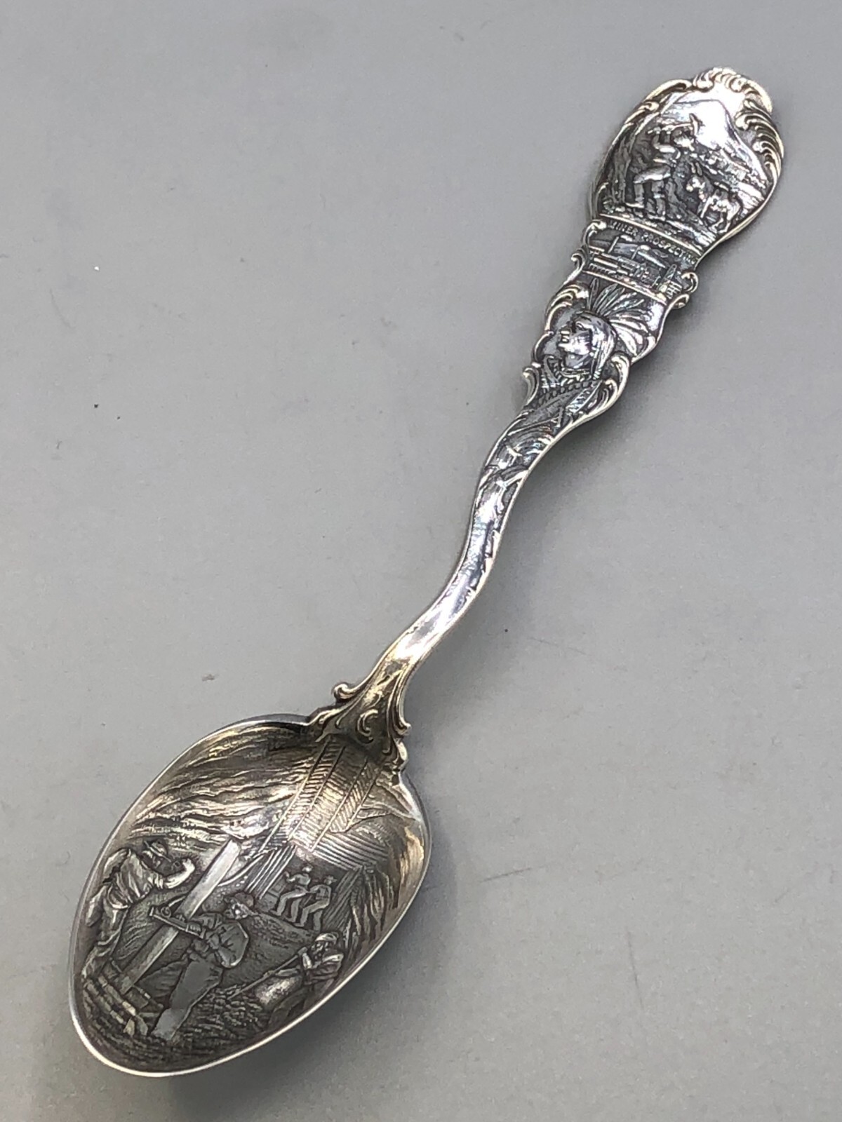 Sterling Silver gold mining Souvenir Spoon 5.5" | eBay