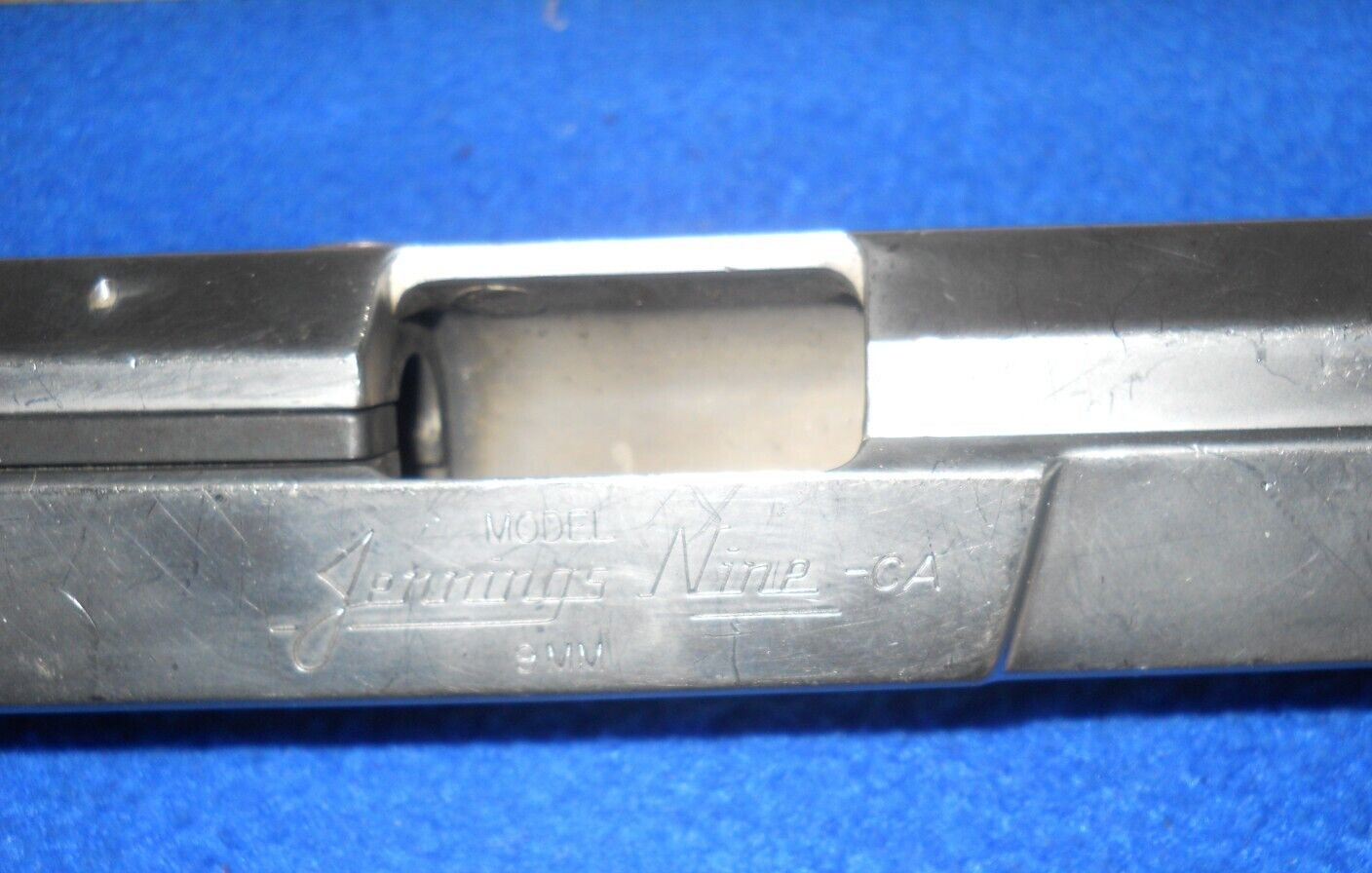 Jennings NINE Bryco Arms 9mm Nickel SLIDE w/ EXTRACTOR, FIRING PIN ...