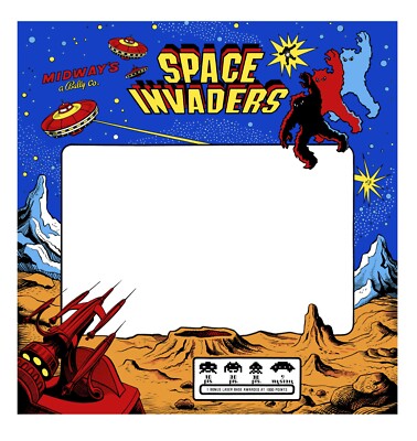 Space Invaders Arcade Monitor Bezel Sticker Decal | eBay