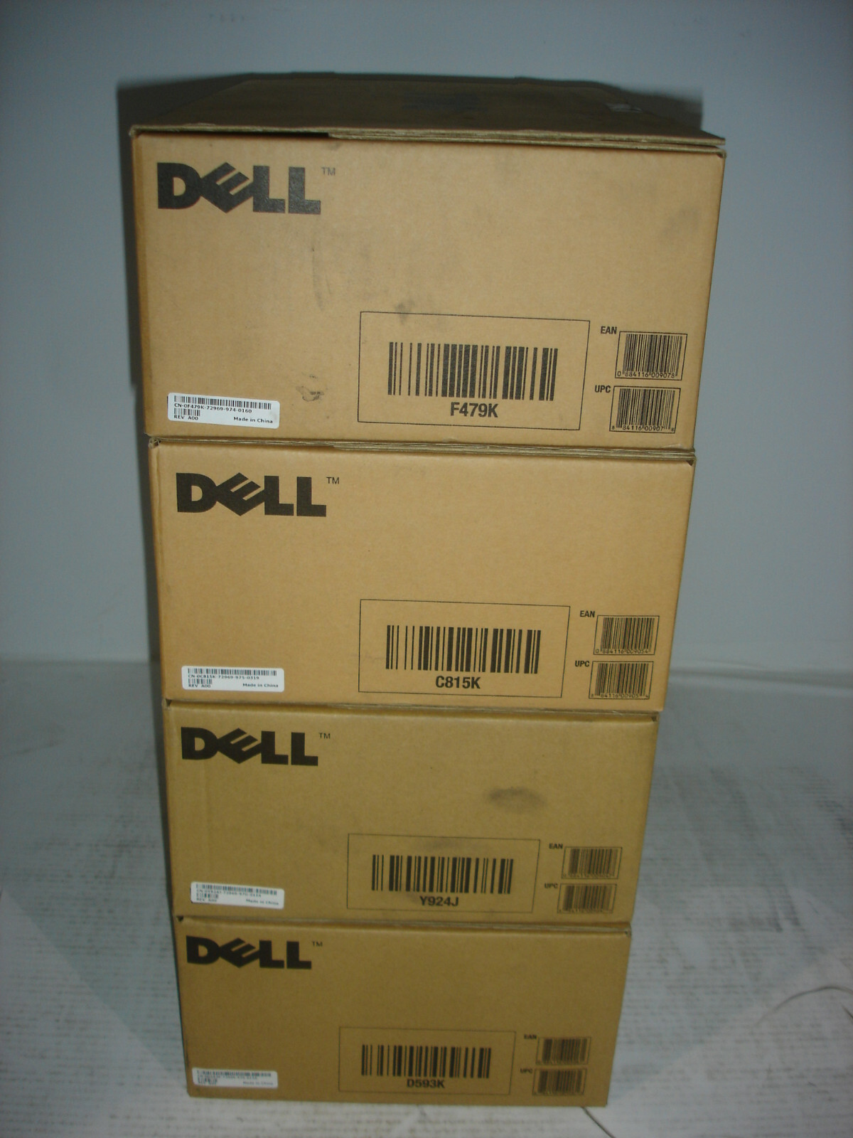 Dell 1230c/1235cn Standard Yield Toner Set F479K C815K Y924J D593K CMYK ...