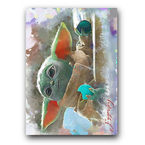 Grogu Art Card Limited 9/50 Edward Vela Signed (Movies Characters) | eBay