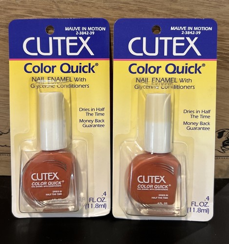x2 Cutex Color Quick Nail Enamel MAUVE IN MOTION 39~ Vintage | eBay