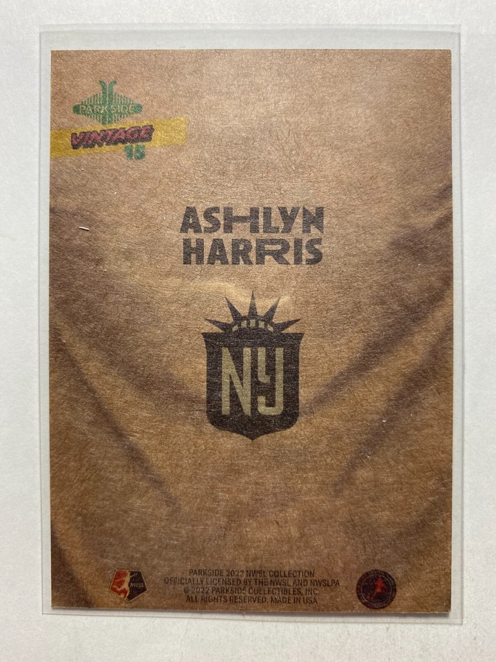 Ashlyn Harris 2022 NJ/NY Gotham FC Vintage #15 Parkside NWSL Card | eBay