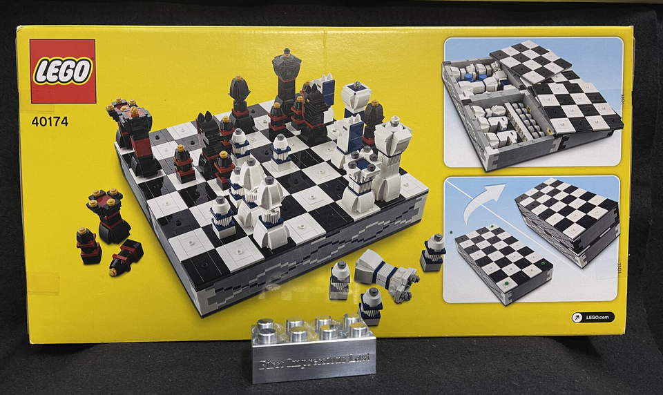 LEGO 40174 2017 Chess Checker 2in1 Set Board Ajedrez Game RETIRED New ...