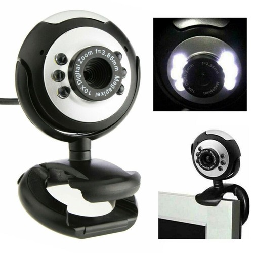 360 Degree USB Webcam Camera with Mic Night Vision Web Cam For Win10 PC ...