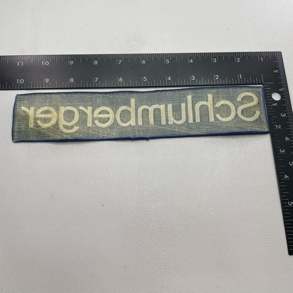 SCHLUMBERGER Back-Of-Jacket-Size Patch 321H | eBay