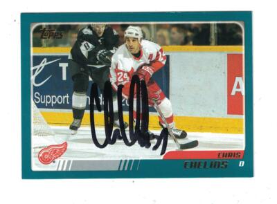 Chris Chelios Autographed 2003-04 TOPPS HOCKEY CARD SIGNED DETROIT RED ...