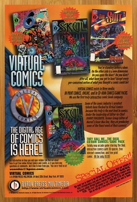 1996 Virtual Comics Print Ad/Poster Online CD-ROM The 6 Skul Suit Ron ...